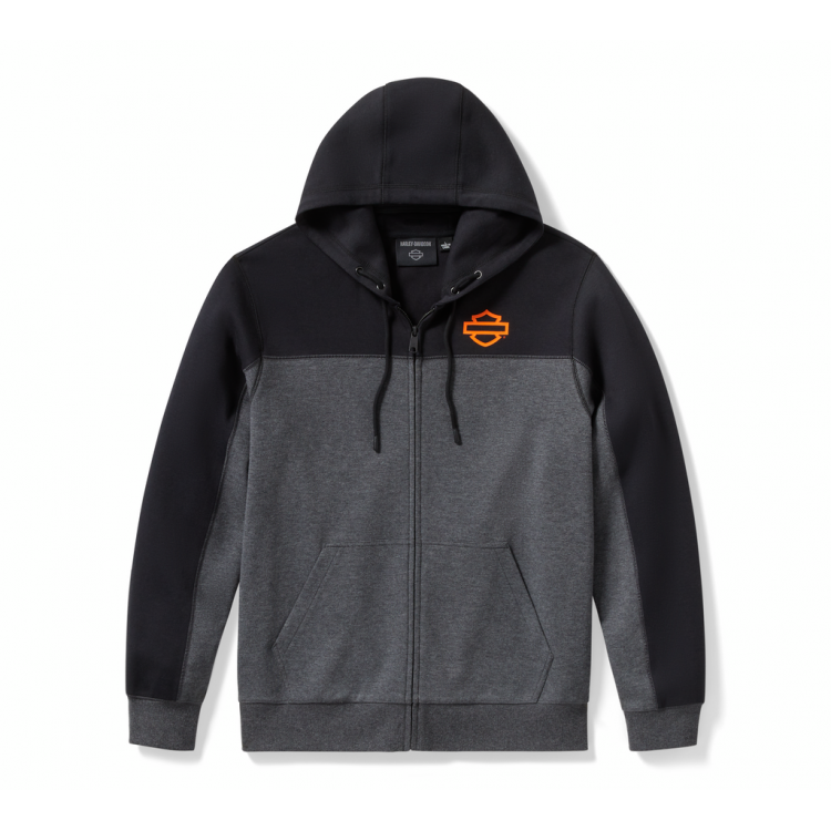 Чоловіче худі Harley-Davidson HOODIE-KNIT,DARK GREY/BLACK CLRBLK розмір ...